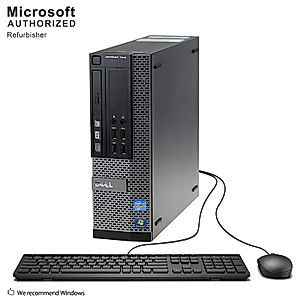 Desktop PC Computer SFF DELL OPTIPLEX 7010, Intel Quad Core i7-3770 up to 3.9GHz, 8G DDR3, 512G SSD, DVD, WiFi, BT, VGA, DP, Windows 10 Pro 64 Bit-Multi-Language English/Spanish/French (Renewed)