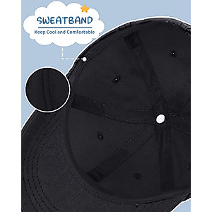 Century Star Toddler Baseball Hat Cotton Infant Baby Baseball Cap Adjustable Kids Toddler Hat for Boy Girls Baby Sun Hat Black 1-2 T