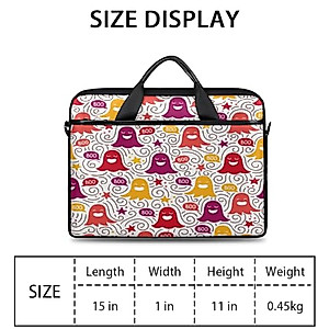Halloween Ghosts Laptop Computer Bag Waterproof Shoulder Messenger Bag 13-15 inch Durable Laptop Tote Bag with Shoulder Strap Handle Lightweight Crossbody Briefcase