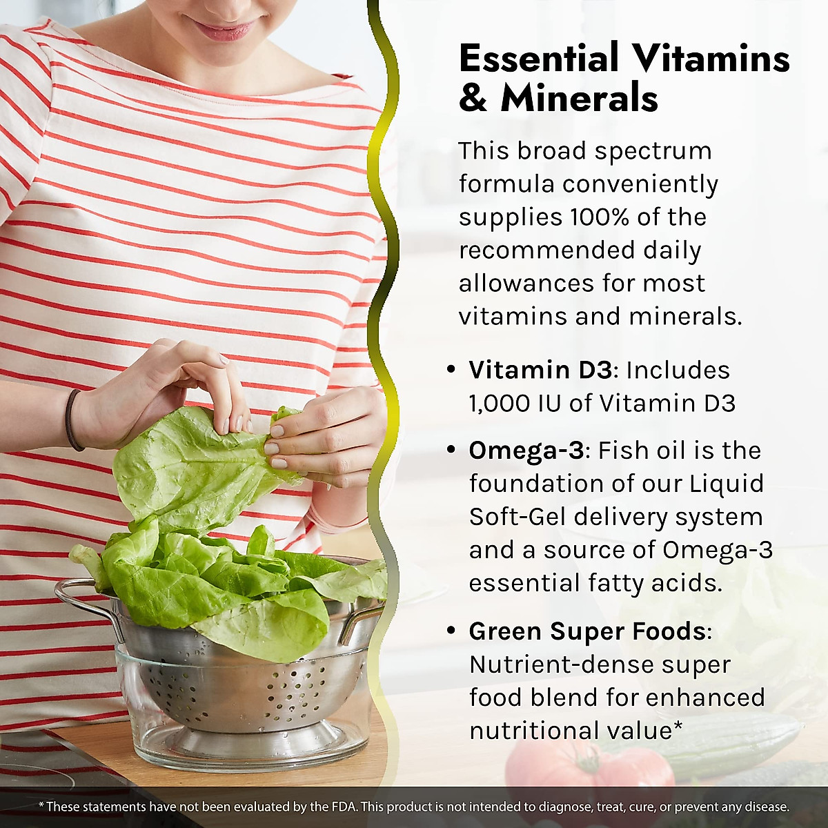 Irwin Naturals Only One Liquid-Gel Multi - 60 Liquid Softgels - No Iron Daily Essential Vitamins, Minerals, Antioxidants, Omega-3 & Green Super Foods