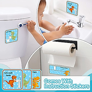Potty Trainning Chart for Toddlers Fun Kids Toilet Incentives Sticker with 35Pcs Dino Potty Magnetic Reward Stickers