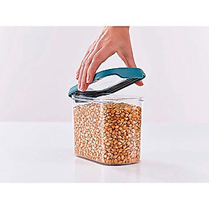 Joseph Joseph CupboardStore Airtight Easy Pour Food Container 3M Tape Undershelf Storage Hanger, 3-Piece Set - Large, Opal