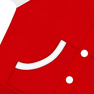 Creative Knitwear College Baby NCAA Officially Licensed Letterman Varsity Jacket - Kansas Logo - Red - 6-9 Months