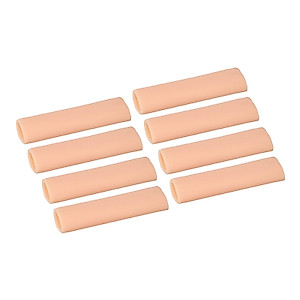 4 Pairs Reusable Toe Sleeves Cushioned Elastic Toe Pad Protectors for Blisters Fingers, Soft Resilient, Secure Wrapped, Skin Friendly, Adjustable Sizing