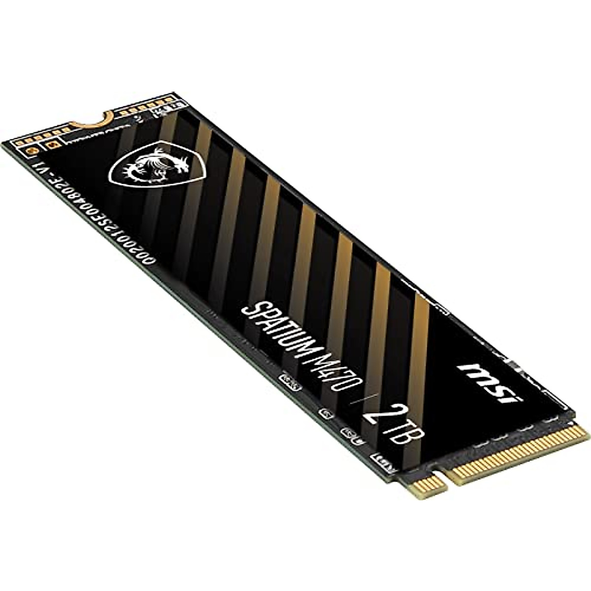 MSI SPATIUM M470 PCIe 4.0 NVMe M.2 2TB Internal SSD PCIe Gen4 NVMe 1.3 3D NAND 3300 TBW