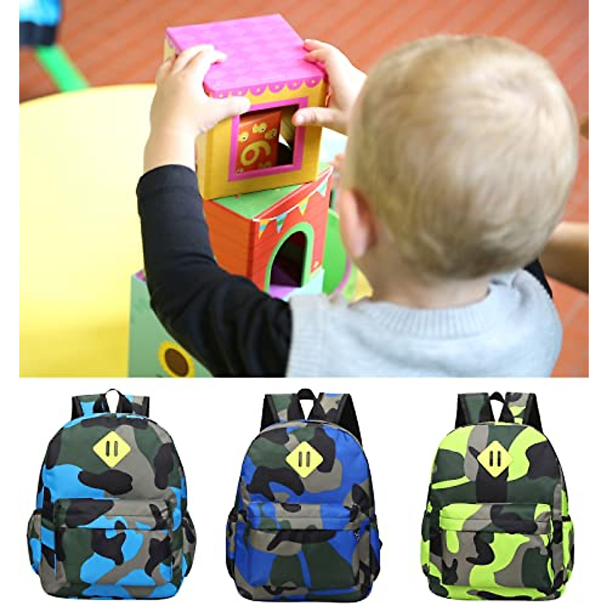 Camo Prints Preschool Kindergarten Backpack Schoolbag Camouflage Toddler Kids Bookbag Daycare Bag