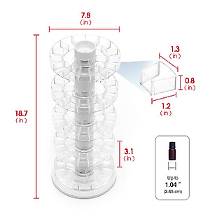 J JACKCUBE DESIGN Rotating Essential Oil Display Stand Spinning Rack for 75 Bottles(up to 120) Organizer 5 Tier Storage Holder -MK505A (5 Tier)