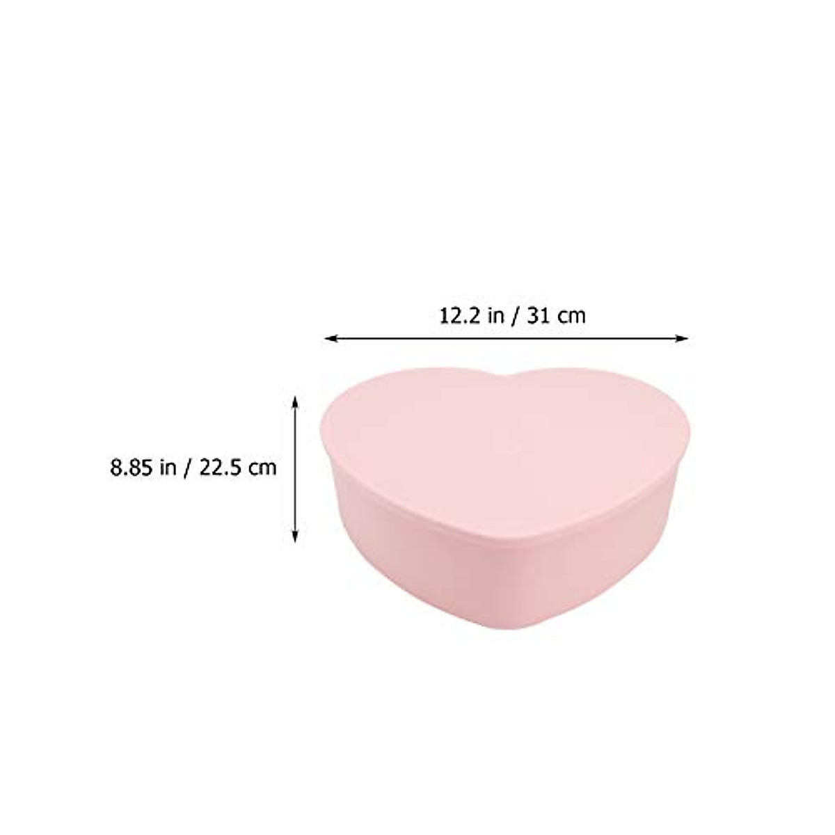 AlTurn 3Pcs Underwear Organizer Box with Lids Heart Shaped Closet Dresser Drawer Dividers Containers Stackable for Lingerie Socks Bras Scarves (Color : Pink)