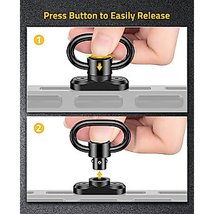 CVLIFE Qd Sling Mount 1.25" Sling Swivel 2-Pack for Two Point Sling (2 Pack 360° Rotation Sling Mount)