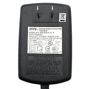 DVE DSA-0151F-12 A AC/DC Power Adapter 12V 1.5A 18W Power Charger P/N: 770386-02 Plug in