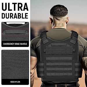 GFIRE Tactical Vest - Airsoft Lightweight Modular 3D Breathable Quick Release Vest, Adjustable Tactical Gear for Training