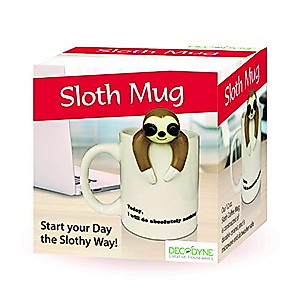 Decodyne Funny Sloth Coffee Mug - Cute Sloth Gifts For Women and Men - Best Friend Birthday Gifts for Women
