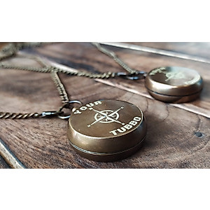 PORTHO Your Tubbo Your Tommy Compass Necklace, Friendship Love Pendent Compass, Your Tubbo Compass Locket Mine-Craft, mcyt, mine-craft love, 2d games lover