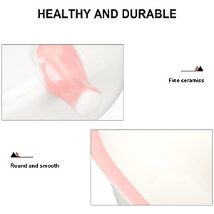 Ceramic Bathtub Bowl Cocktail Cup: Novelty Bathtub Wine Glasses Cocktail Sorbet Smoothie Cold Drink Cup Container for Home Bar Party Gift Pink