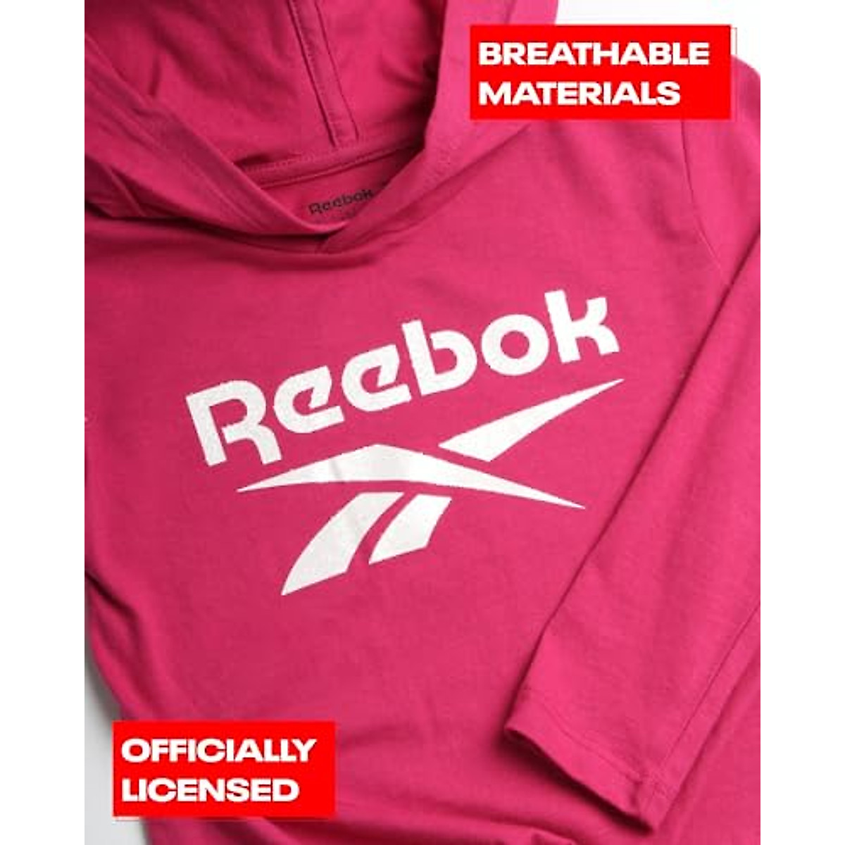 Reebok Girls' Legging Set - 3 Piece Performance Long Sleeve T-Shirt, Tee, and Leggings - Active Set for Toddlers/Girls, 2T-6X, Size 6, Semi Proud Pink