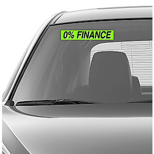 Ez-line Vinyl Windshield Stickers 3 Dozen 15 Inch Chartreuse Slogan Dealership Pro Pack for Car Lots (EZ115-Pack9)