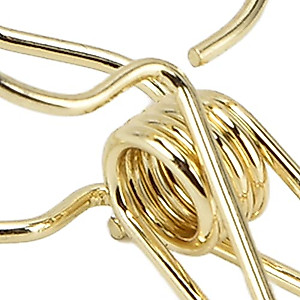 Chip Clips 20pcs, Hollowed 1.4in Bag Clips Food Clips Leaf Design Metal Bag Clips for Chips Electroplating Iron Wire Bag Clips Photo Clips Clothespins Clip for Food Bags, Laundry, Paper(Gold)