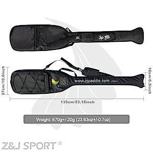Z&J SPORT Dragon Boat Paddle Bag with Seat Net Pocket Large Capacity Waterproof Inner Layer