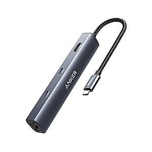 Anker 6-in-1 USB C Hub with 65W Power Delivery, 4K HDMI, 1Gbps Ethernet, USB Ports for MacBook Air, iPad Pro, XPS, and More