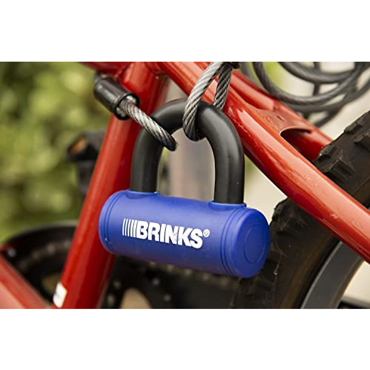BRINKS - 3 7/8” Mini U-Bar Lock - Weather Resistant and Pick Resistant Bike Lock, Blue