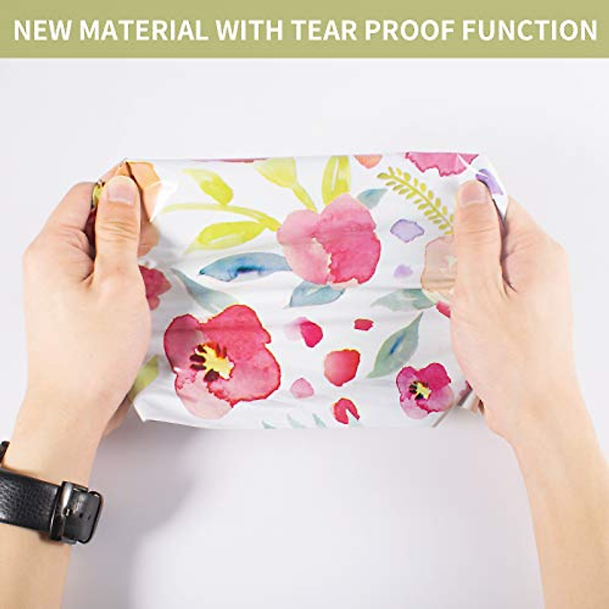 100PCS Large Poly Mailers, 10X13 Inch Shipping Bags, Fashion Shipping Envelopes, Plastic Packaging Bags, Self-Seal Polymailers, Mailers Poly Bags, Mailing Bags for Small Business, Clothing - Floral