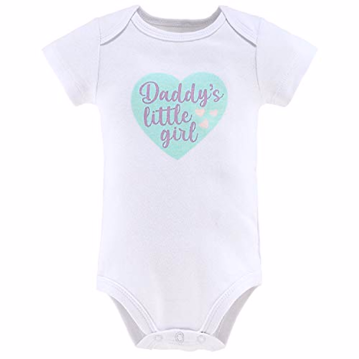 The Peanutshell Short Sleeve Baby Bodysuits Set for Baby Girls - Purple, Grey, Mint - 5 Pack Set (Newborn)