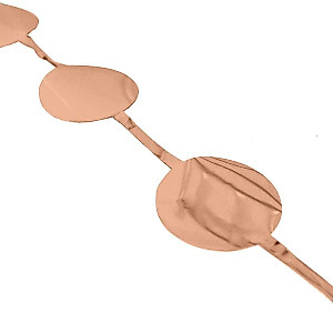 Tableclothsfactory Blush/Rose Gold Round Chain Foil Fringe Door Window Curtain Party Backdrop, Metallic Gold Tinsel Streamer Party Decor - 3ftx6.5ft