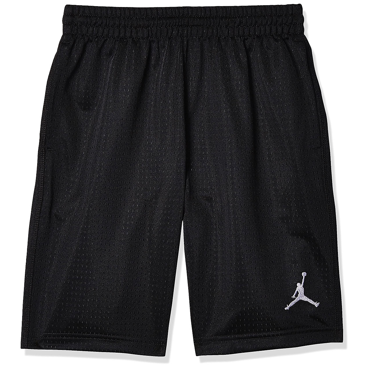 NIKE Boys Air Jordan Mesh Athletic Shorts (Medium, Black)