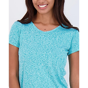 Real Essentials Womens Plus Size V Neck T-Shirt Ladies Yoga Top Athletic Tees Active Wear Gym Workout Zumba Just My Exercise Running Essentials Dry Fit Wicking Basic Clothes, Set 8, 2X, Pack of 5