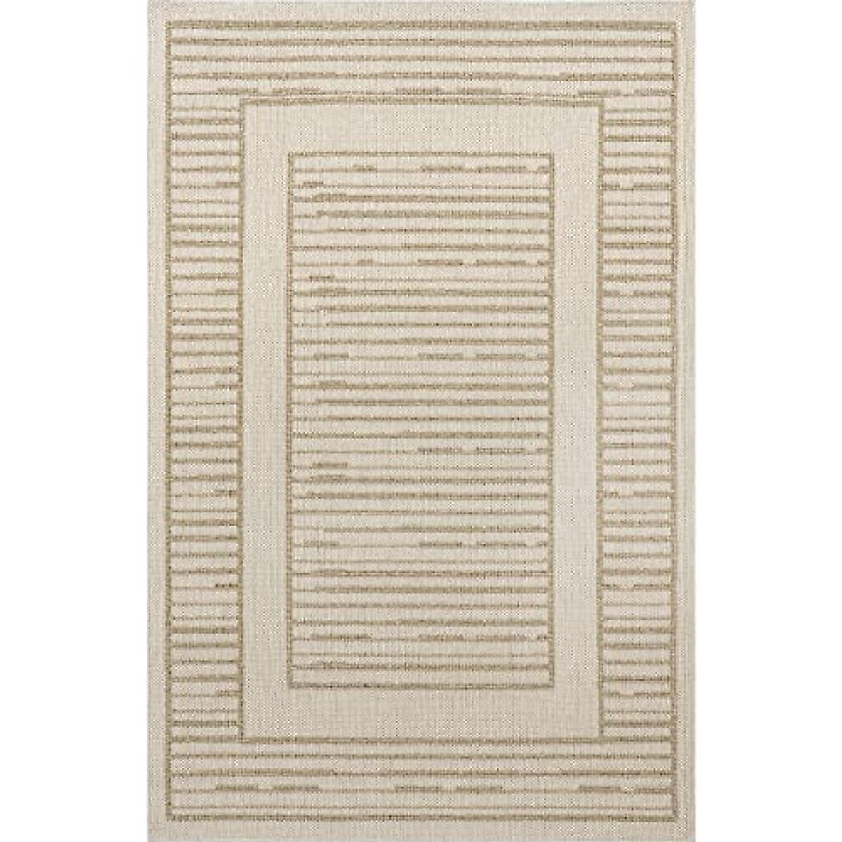 nuLOOM Rickie Solid Striped Indoor/Outdoor Area Rug, 8' x 10', Beige