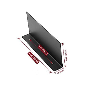 HOME COMPOSER 12 Inch Metal Floating Shelves for Wall, Industrial Modern Steel Wall Shelves for Living Room, Bathroom, Kitchen and Office [11.8” x 5.5” Black]