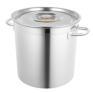 Stainless Steel Cookware Stockpot, Commercial Grade LARGE STOCK POT 37 Quart With Lid - Nickel Free Stainless Steel Cookware Stockpot