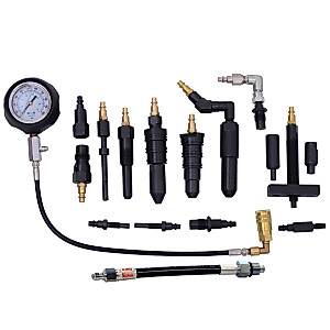PMD Products Diesel Engine Compression Pressure Tester is Compatible with Repair and Replace on GM Duramax Ford Powerstroke Cummins International NAVISTAR Detroit CAT Perkins Engines 1000PSI