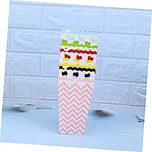 BESTOYARD 60pcs Popcorn Box Cookie Container Candy Containers Disposable Containers Cardboard Paper Popcorn Box Open Popcorn Boxes Popcorn Paper Box Cardboard Popcorn Party Supplies Carton