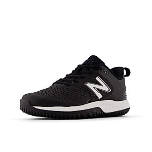 New Balance Women's Fresh Foam Velo V3 Turf-Trainer Softball Shoe, Black/White, 8.5