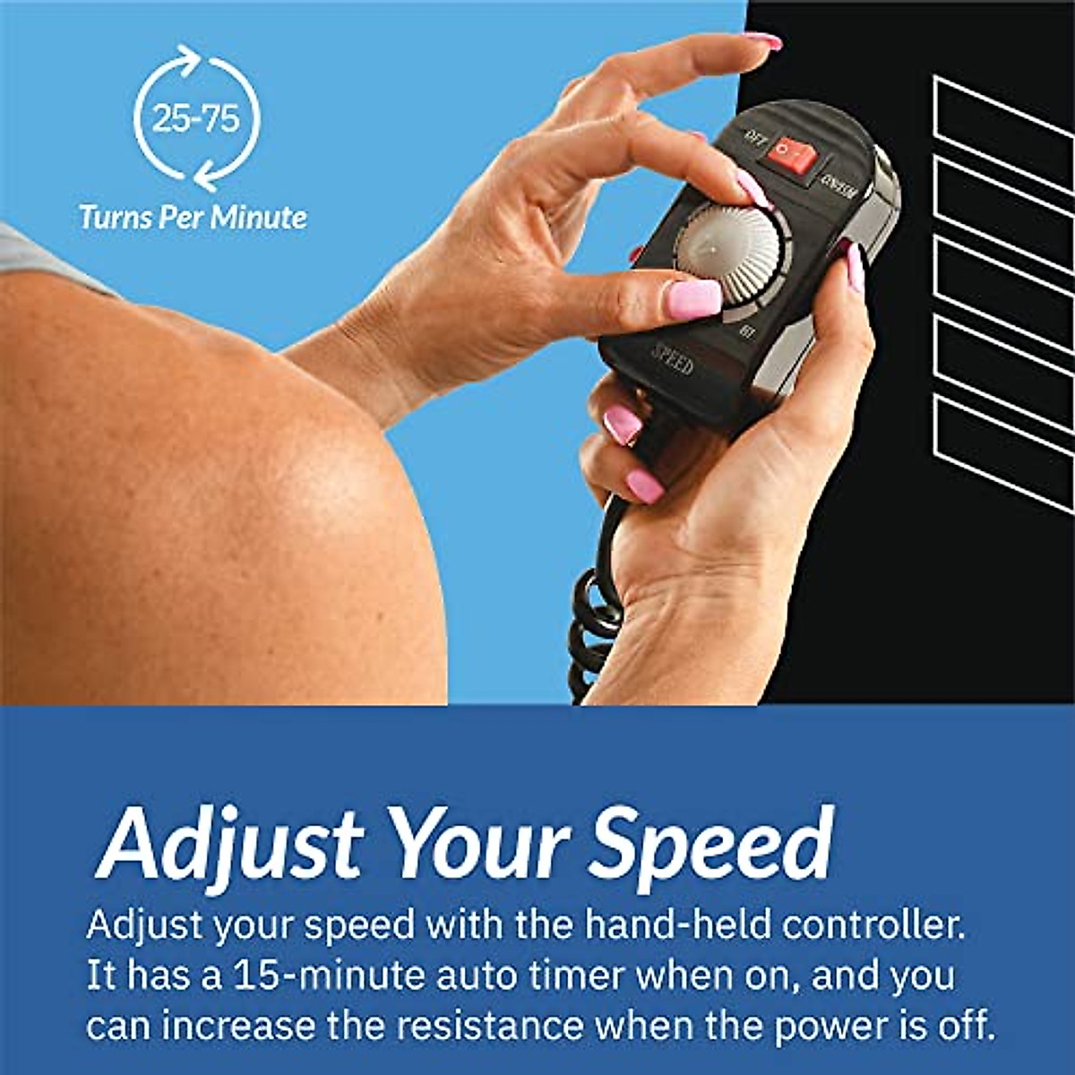 Exerpeutic 2000M Motorized Electric Legs and Arms Pedal Exerciser - Mini Exercise Bike for Work from Home Fitness - Black