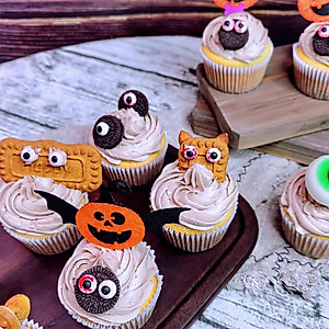 Sentovac Bloody Candy Eyes for Decorating | Edible Candy Eyeballs Sprinkles for Halloween Christmas | Cake and Cupcake Topper Decorations | 2.75oz Edible Eyes (1cm)