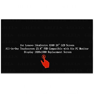 Replacement for Lenovo IdeaCentre A340 24" LCD Screen All in One Touchscreen 23.8" FHD Compatible with All in One PC Monitor Display 1920x1080 Replacement Screen(Touch Version)