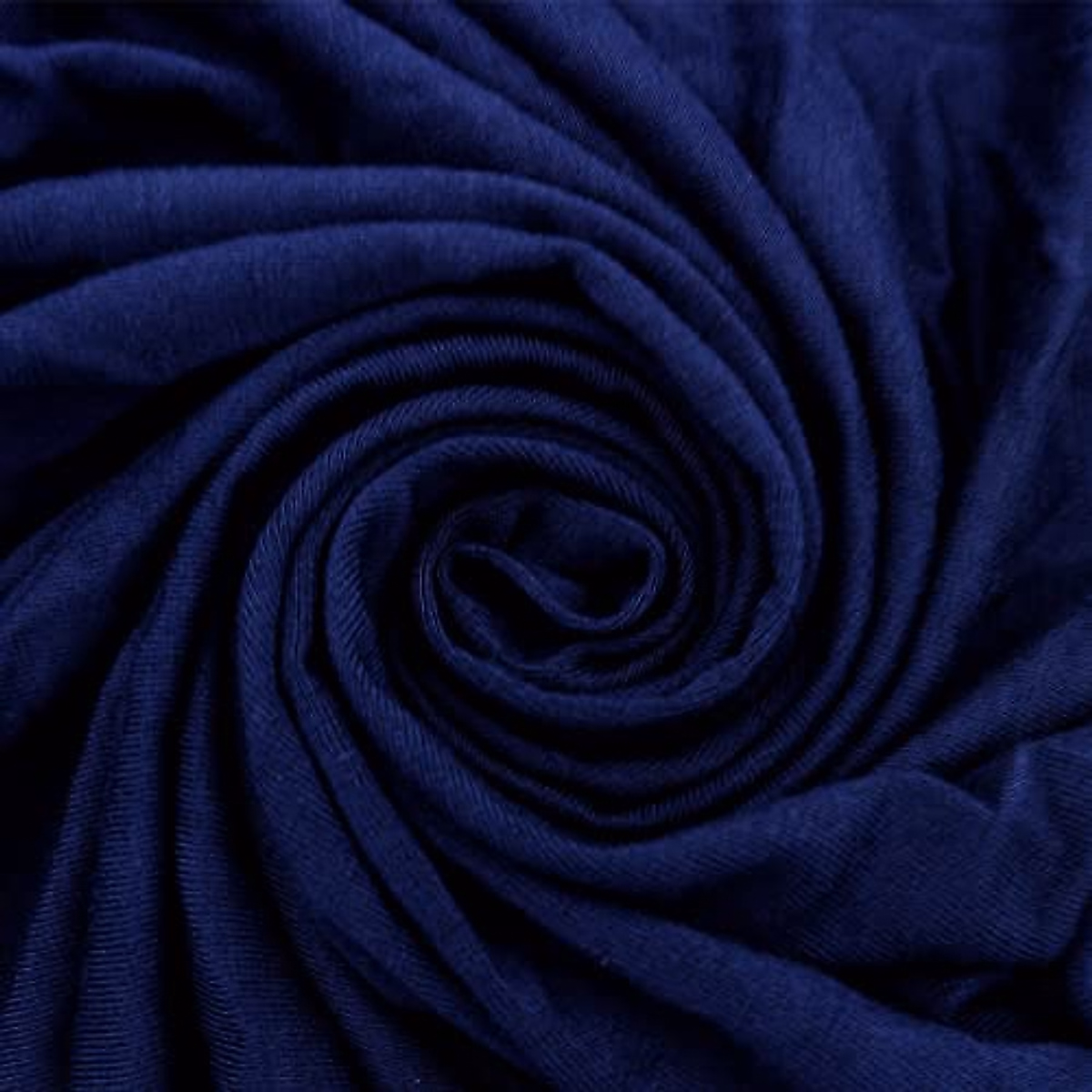 Texco Inc Siro Stretch Rayon Jersey Knit Apparel Fabric, Navy B 1 Yard