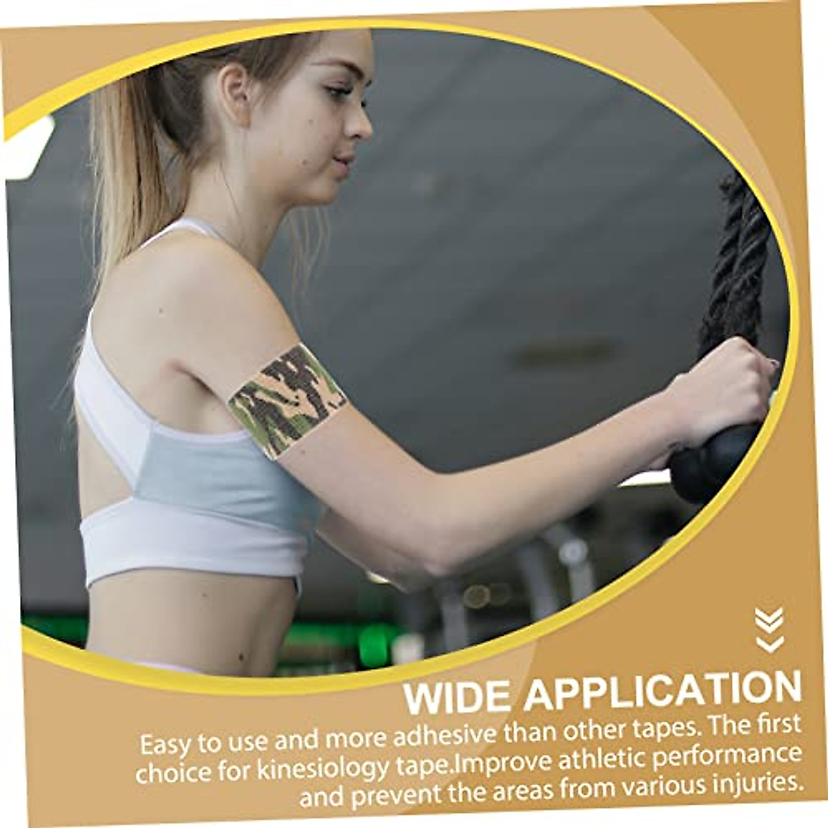 CLISPEED 6pcs Sports Tape Camo Tape Elastic Bandages Elastic Wrap Bandages First Aid Tape Sticky Bandage Wrap Stretchy Bandage Fitness Wrap Tapes Adhesive Muscle Tapes Cohesive Bandage Tape