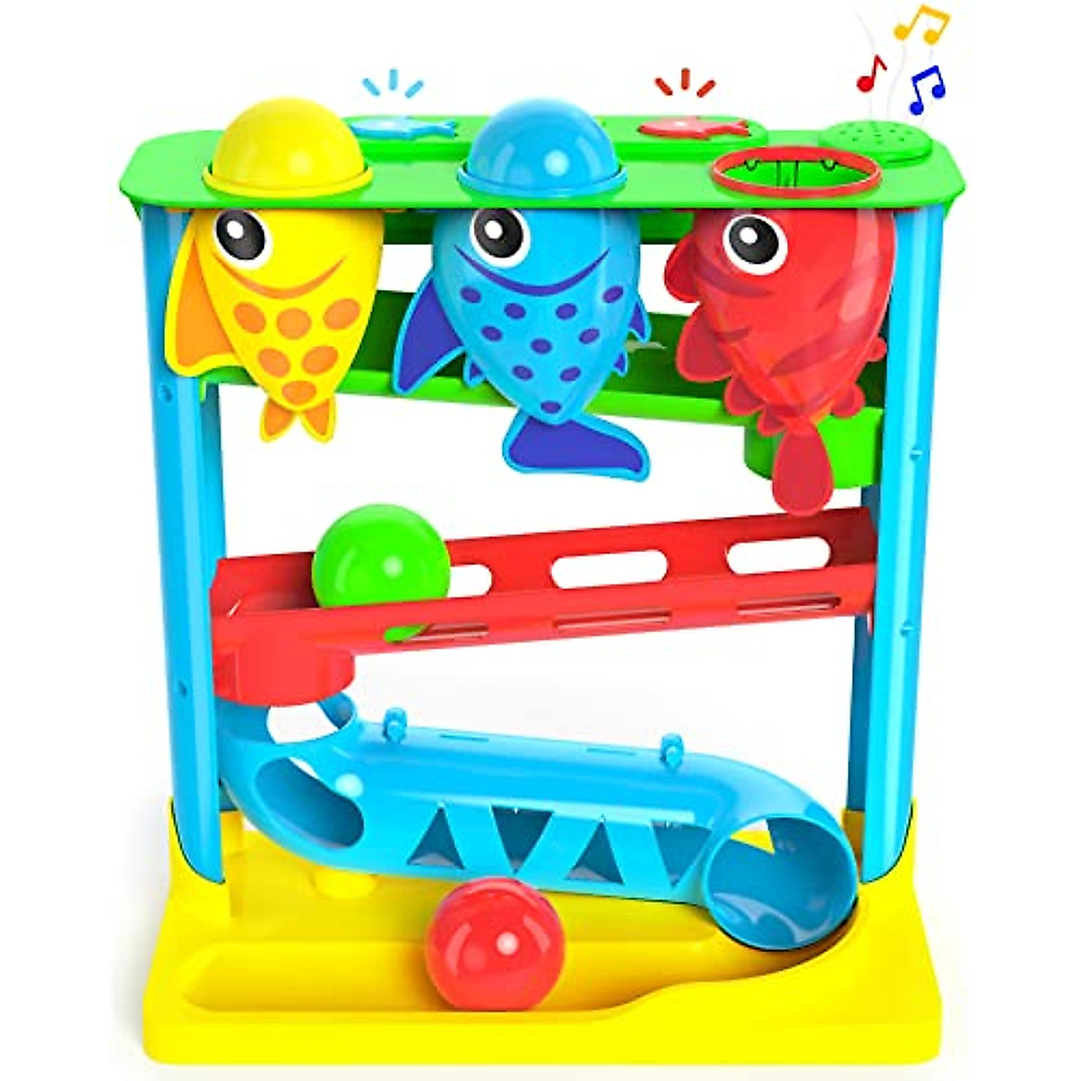 Move2Play, Feed The Fish, Interactive Toy for 1+ Year Olds, 6 to 12 Months, Baby Toy, 1 Year Old Birthday Gift For Boys & Girls, 9-12 Months, 6 7 8 9 10 12+ Months
