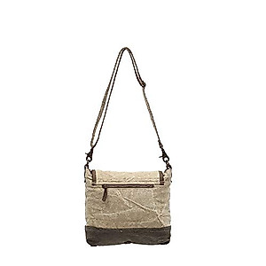 Myra Bags Flying Bikes Upcycled Canvas Crossbody Bag S-1036