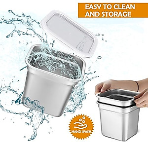 Suttmin 8 Pcs Hotel Pan 1/6 Size Steam Table Pan with PP Plastic Lid Stainless Steel Food Containers with Lids Restaurant Pans Food Prep Pan Anti Clogging Steamer for Buffet Party(6" Deep)