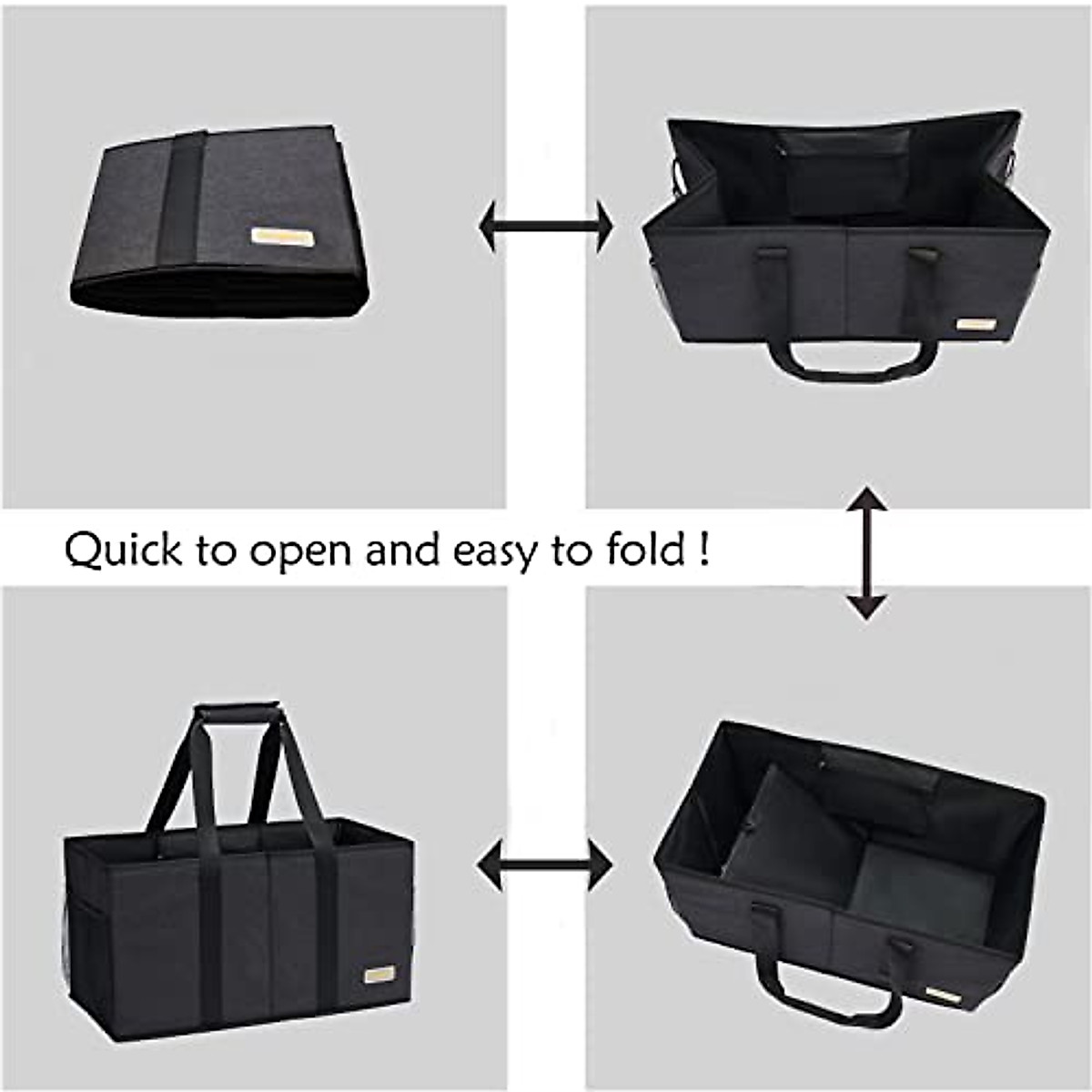 Large Folding Picnic Basket, Laundry Basket,Large Utility Tote Bag, Reusable Basket, Storage Bag, Shopping Bag, Car Storage Box.