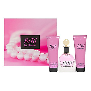 Rihanna RiRi for Women Set Includes Eau De Parfum Spray, 3.4 oz./3.0 oz., 3 Piece