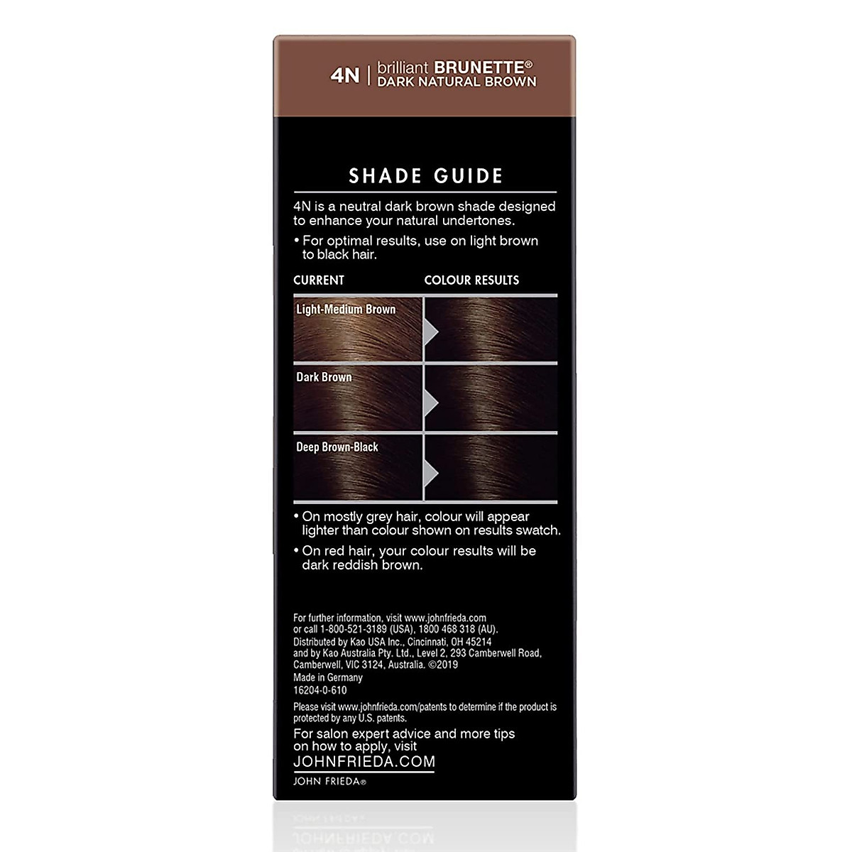 John Frieda Precision Foam Colour Brilliant Brunette (Dark Natural Brown) 4N 1 Each (Pack of 4)