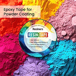 Resiners Resin Tape for Epoxy Resin Molding - 2IN W x 240FT L - Thermal Adhesive Tape, High Temperature Resistance, Easy Peel-Off, Release Resin Tape for River Tables, Remove Residue, Green