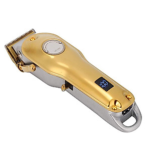 FTVOGUE Professional Electric Hair Clipper Beard Trimmer Hair Cutting Machine Grooming Kit US Plug 100-240V (Gold)