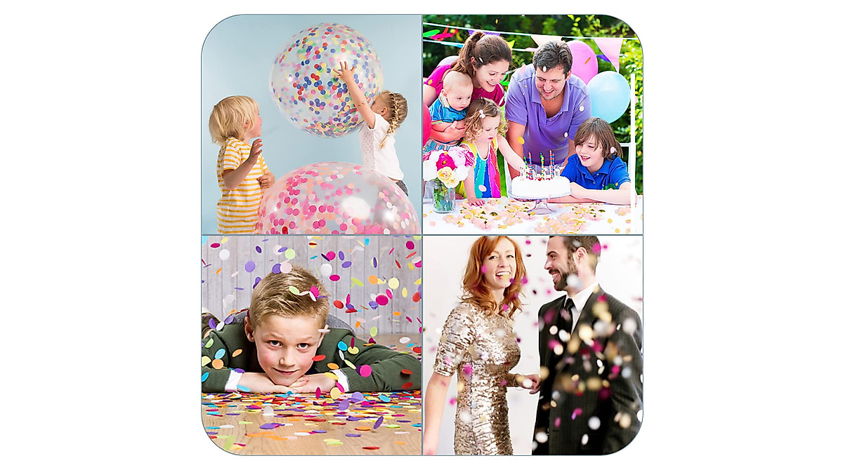 RYKOMO 10000 Pieces Multicolor Tissue Confetti Circles for Crafts & Parties