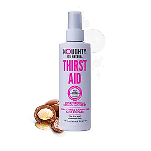 Noughty 97% Natural Thirst Aid Conditioning and Detangling Spray, Leave In Hair Detangler Treatment for Dry and Damaged Hair, with Sweet Almond Oil, Sulphate Free Vegan Haircare 200ml